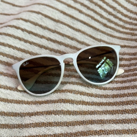 Ray-Ban | Accessories | Rayban Erika White Sunglasses | Poshmark